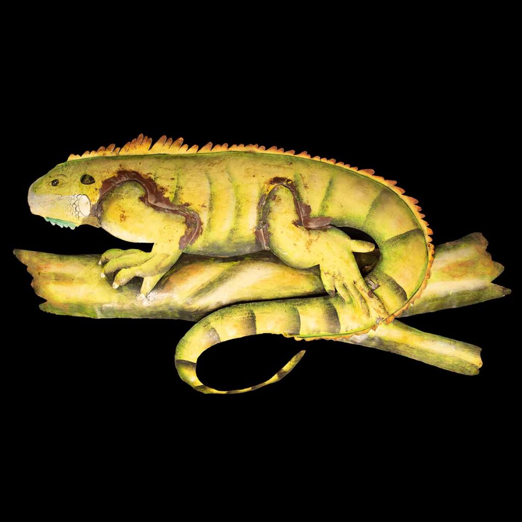 Early 20th Century Painted Metal Lizard | Creel and Gow