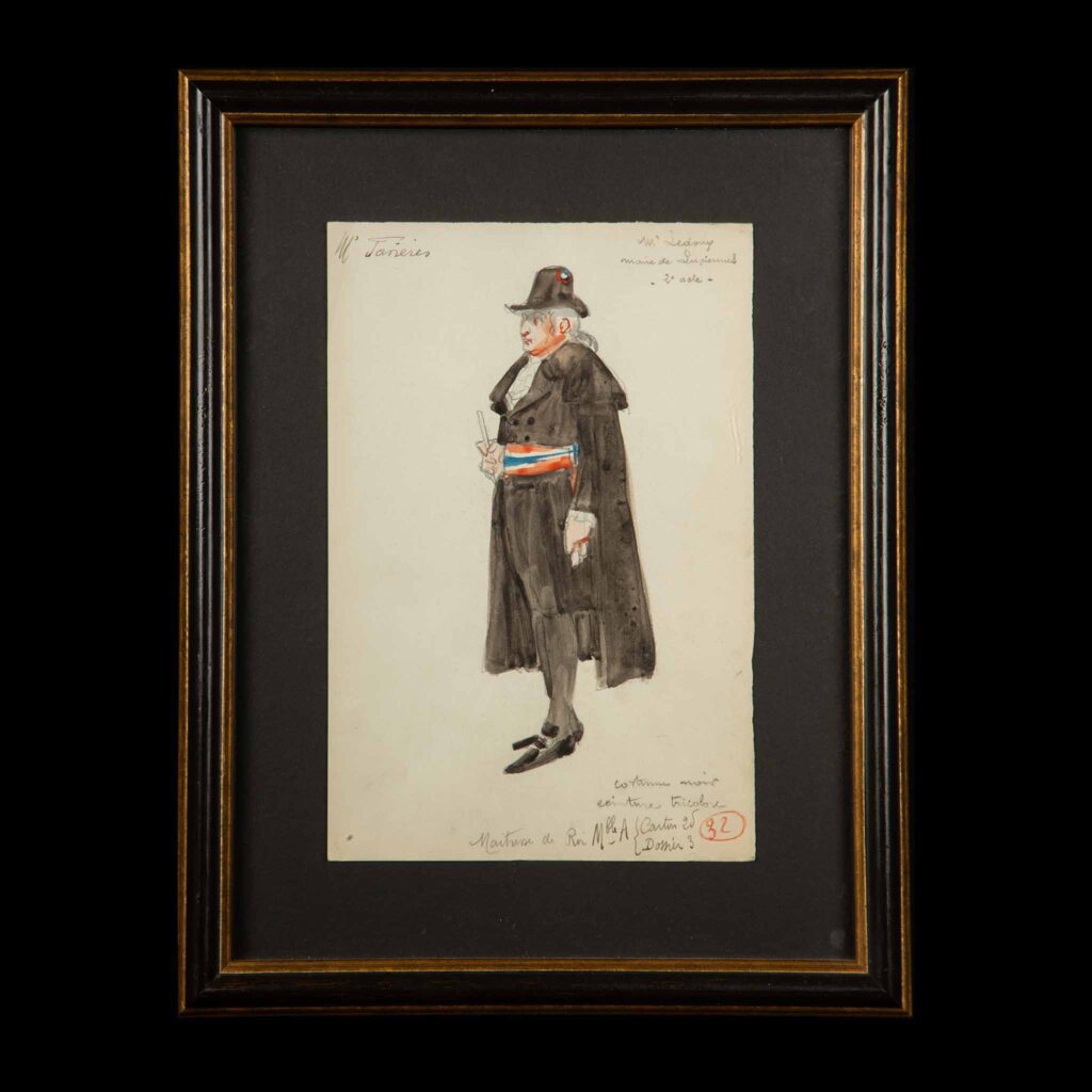 Framed Original Opera Costume Design Water Color, By Charles Betout ...